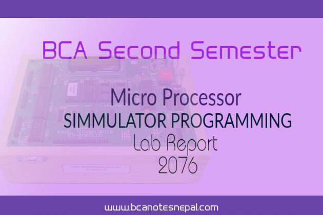 Microprocessor Simulator Programming Lab Report For BCA Second Semester ...