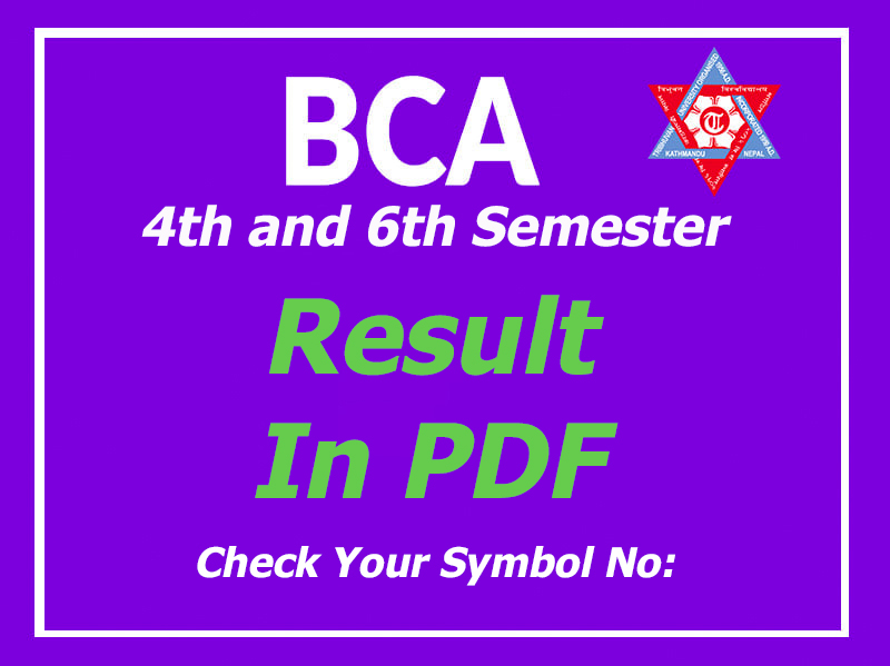 Bca4th And 6th Semester Result